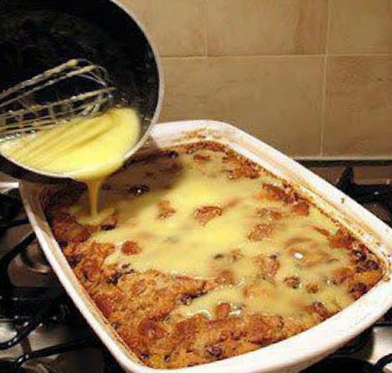 How to Make Grandma’s Old-Fashioned Bread Pudding with Vanilla Sauce