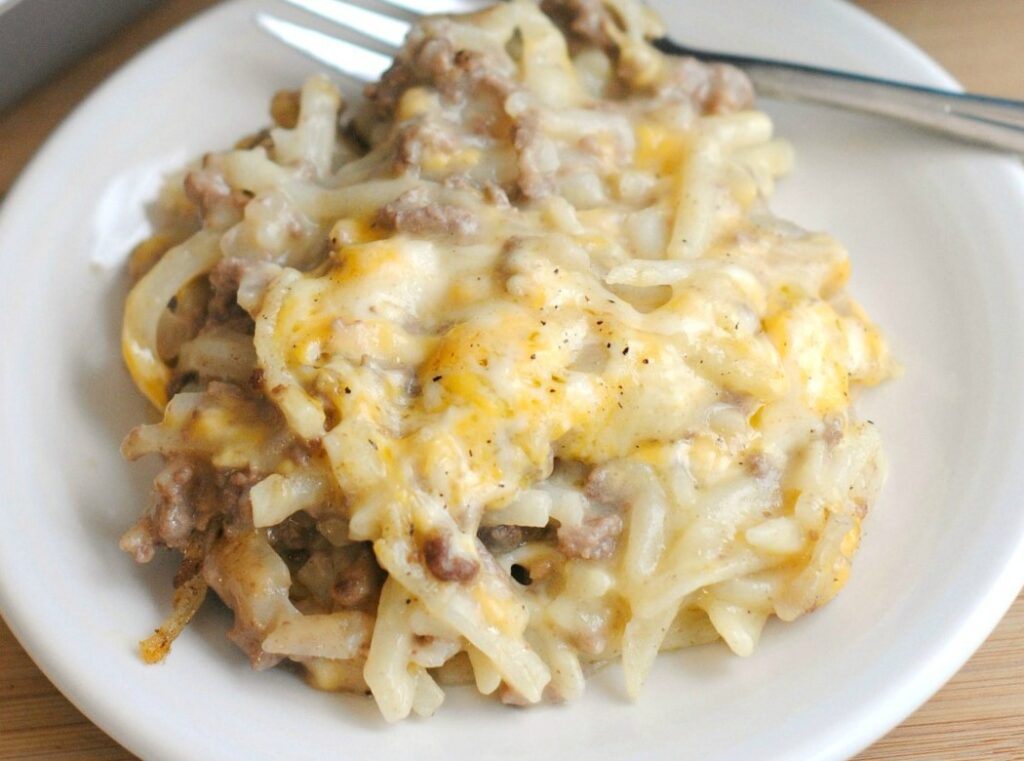 Easy Hashbrown Beef Bake Recipe | Quick Dinner Idea