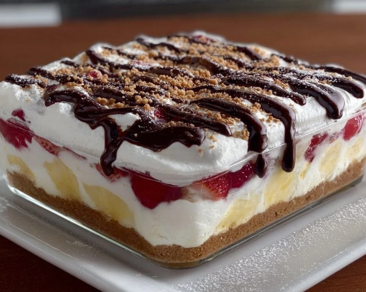 Layered Banana Split Dessert